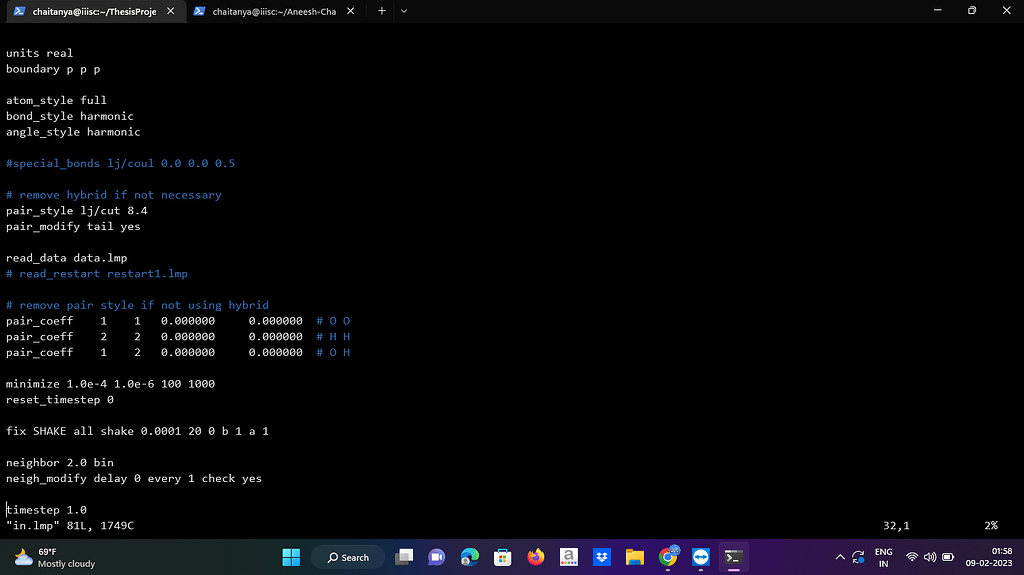 Question regarding Lost atoms and setforce commands - LAMMPS General ...
